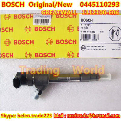 China BOSCH Original Injector 0445110293 / 1112100-E06 for Great Wall Hover supplier