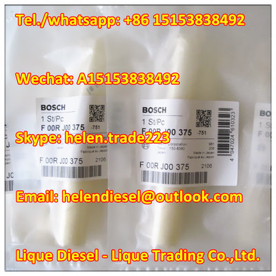 China Bosch original injector valve F00RJ00375 , F 00R J00 375 for 0445120006 / 0 445 120 006 genuine and new supplier