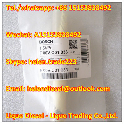 100% original BOSCH Injector Valve F00VC01033 , F 00V C01 033 Fit 0445110091,0445110186,0445110279,0445110283,0445110306 supplier