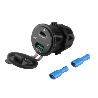 Universal Cigarette Lighter Car Charger USB Vehicle DC12V-24V Voltmeter 2 Port Power Socket Dual USB QC 3.0 Charger