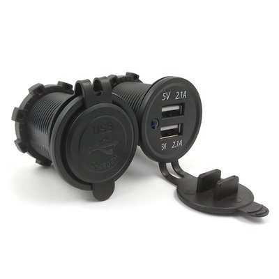 12V 24V Dual USB Outlet 3.1A Port Socket Charger DS2013n New Touch Switch ON-OFF Control