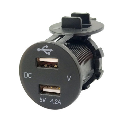 LED Display DC 5V 4.2A Dual USB Car charger socket with Voltmeter for marine SUV TRUCK BUS