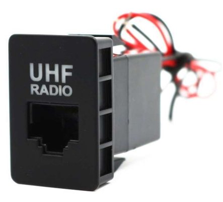 RJ45 UHF RADIO Panel Connector Socket Adaptor Blue LED for Toyota