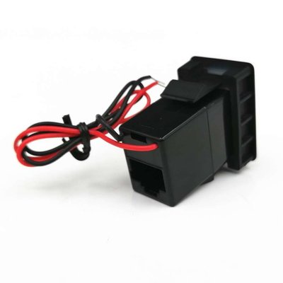 RJ45 UHF RADIO Panel Connector Socket Adaptor Blue LED for Toyota