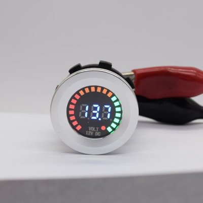 DC12V 24V LED Digital color Voltmeter with beep alarm warning for Car Camper Boat RV
