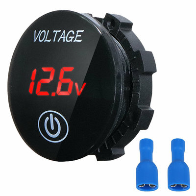 Mini Digital Voltmeter Panel Volt Voltage Meter Tester With Touch ON OFF Switch for Car Motorcycle Boat Marine Car Acces