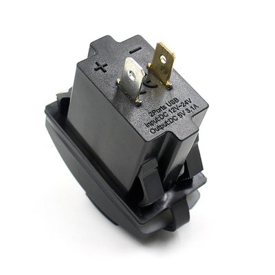 Chinese Factory DC 24V 12V Manufacturer Blue LED Boat Motorcycle Adaptar Plug usb car charger 3.1a