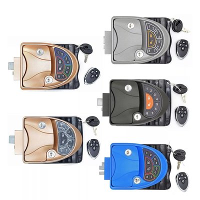 RV Keyless Entry Door Handle Latch with card Wireless Remote Control Caravan Camper Keypad Lock Switch
