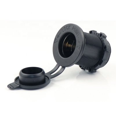 24V Waterproof Marine motorcycle car cigarette lighter plug with LED Lighting