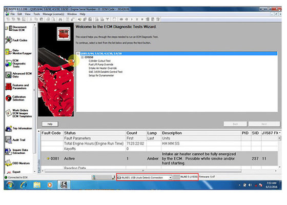 China Cummins Insite 8.1.1.199  Car Diagnostic Tool Software Lite Version Multi Languages supplier