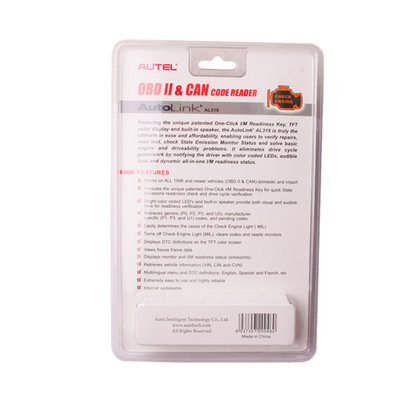 Autel Autolink Diagnostic Scanner Al319 Obd II Eobd Code Reader Multi Languages Supported supplier