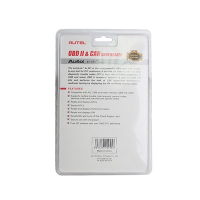 DTCs Easiest To Sse Autel Diagnostic Scanner AutoLink Autel Al301 Obdii Can Code Reader supplier