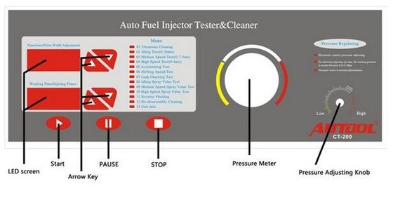CT200 Testing Fuel Injector Cleaning Machine , Petrol Injector Cleaner Machine supplier