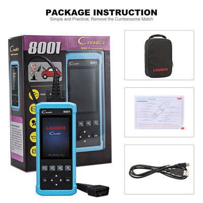 CE Launch DIY Code Reader CReader 8001 CR8001 Full OBD2 Scanner with Oil Resets Service supplier