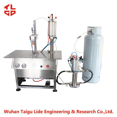 Shaving Foam Aerosol Can Filling Machine, Deodorant Aerosol Filling Machine Pneumatic Drive