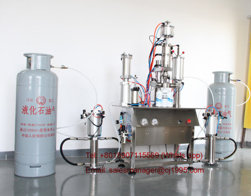 Under Cap Freon Refrigerant Filling Machine 316 Stainless Steel Material