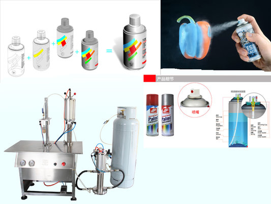 Semi Automatic Aerosol Filling Machine for Graffiti Spray Paint Pneumatic Drive