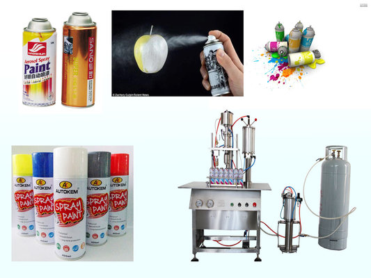 Aerosol Keyboard Cleaner Spray Paint Filling Machine 316 Stainless Steel
