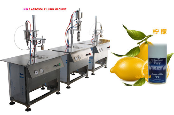 Body Spray Filling Machine , Aerosol Automatic Filling And Sealing Machine