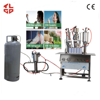 Semi Automatic Hair Spray Aerosol Filling Machine 5000-8000cans/shift