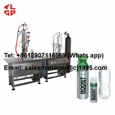 Spray Fresh Air Oxygen Filling Machine , Aerosol Filling Machine Semi Automatic