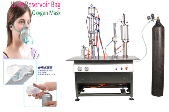 Pneumatic Canned Fresh Air Filling Machine , Aerosol Spray Filling Machine