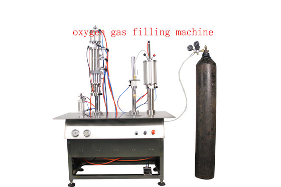Pneumatic Aerosol Canned Air Filling Machine , Canned Oxygen Spray Filling Machine