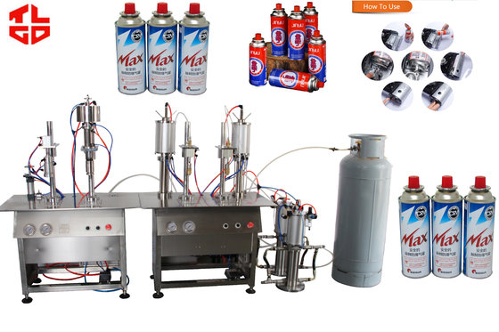 LPG Gas Aerosol Filling Machines, Gas Lighters Refilling Machines Semi Automatic