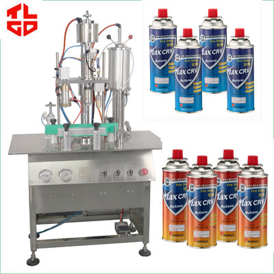 Spray Can LPG Gas Filling Machine , Butane Gas Cassette Filling Machine