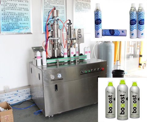 Small Automatic Oxygen Filling Machine , Aerosol Tin Can Filling Machine