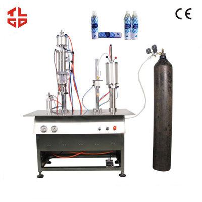 Semi Automatic Oxygen Gas Spray Aerosol Fresh Air Filling Machines