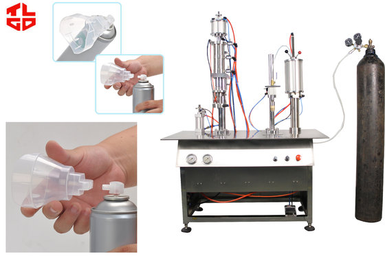 Semi Automatic Oxygen Gas Spray Aerosol Fresh Air Filling Machines
