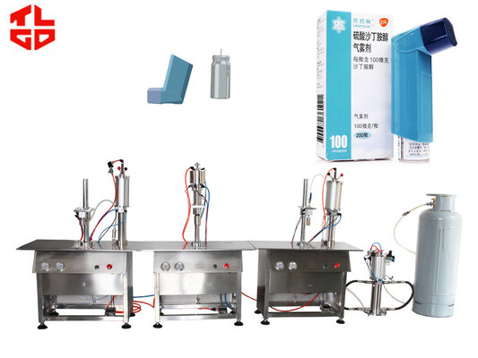 Pharmaceuticals Dose Inhaler Aerosol Spray Filling Machine High Speed