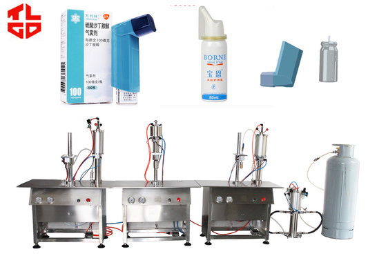 Bronchial Asthma / Nasal Spray Filling Machine , Small Dose Aerosol Filling Line