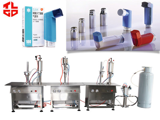 Bronchial Asthma / Nasal Spray Filling Machine , Small Dose Aerosol Filling Line