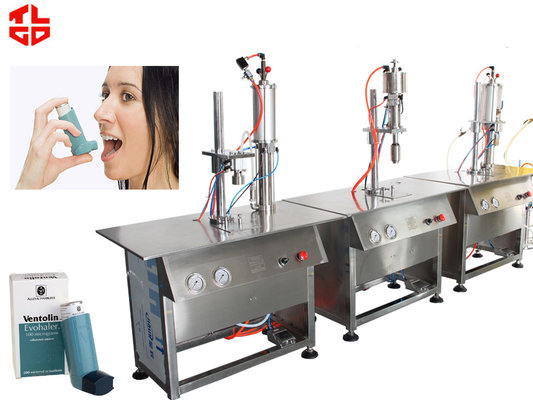 Dose Inhaler / Nasal Spray Filling Machine Semi Automatic Small Dose 10-50ml