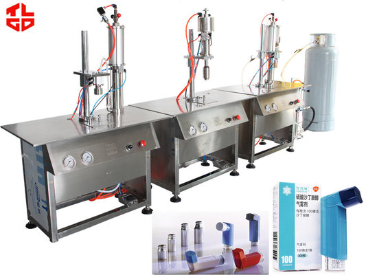 MDI Dose Inhaler Nasal Spray Filling Machine , Small Spray Bottle Filling Machine
