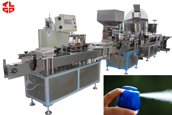 Full Automatic Aerosol Filling Line for Styling Gel / Hair Spray / Fixature