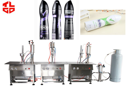 Aerosol Body Spray Filling Machine , High Precision Perfume Bottle Filling Machine