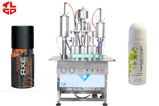 Pneumatic Aerosol Can Filling Equipment For Body Spray Aerosol Fillers