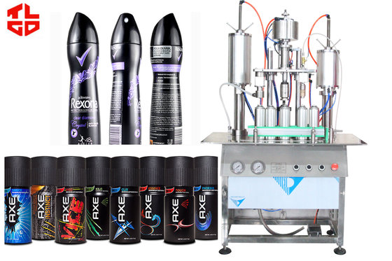 Pneumatic Aerosol Can Filling Equipment For Body Spray Aerosol Fillers