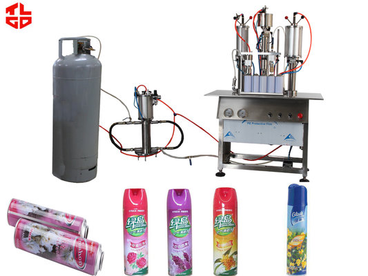 Air Freshener Pamasol Aerosol Filling Machine Semi Automatic High Speed