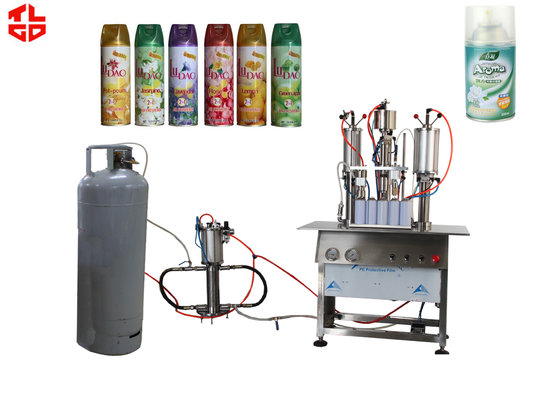 Air Freshener Pamasol Aerosol Filling Machine Semi Automatic High Speed