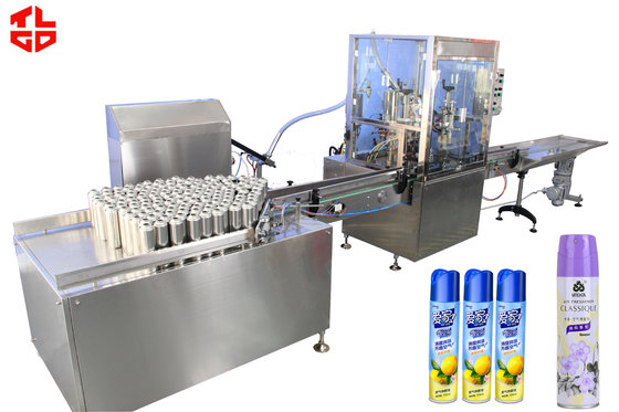 Semi Automatic Air Freshener Aerosol Spray Filling Machinery 316 Stainless Steel Material