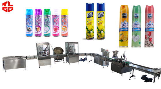 Automatic Spray Can Filling Machine , Pamasol Aerosol Filling Machine