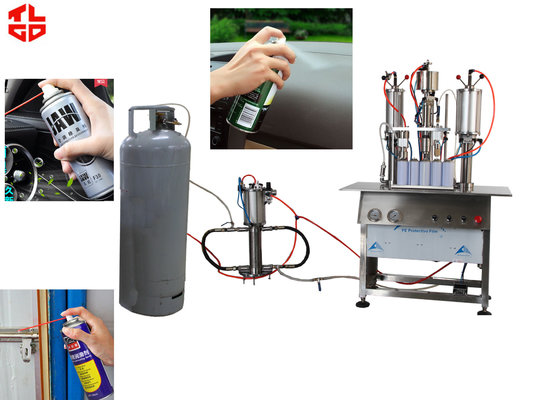 Semi Automatic Aerosol Filling Machine for Carburetor Cleaning Agent