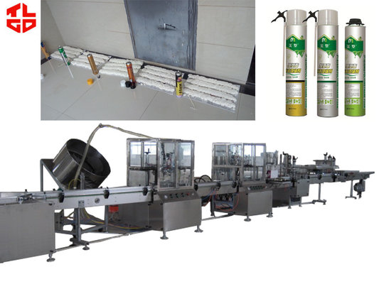 Straw Type PU Foam Aerosol Filling Machine