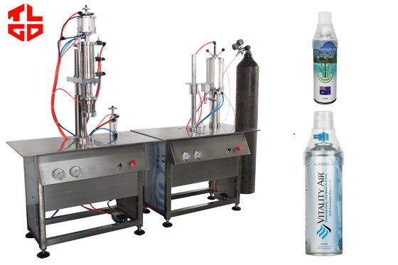 Aerosol Can Breathing Fresh Air Filling Machine , Automatic Aerosol Filling Machine