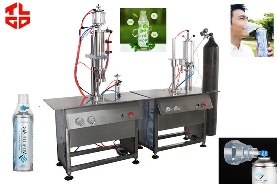 Aerosol Can Breathing Fresh Air Filling Machine , Automatic Aerosol Filling Machine