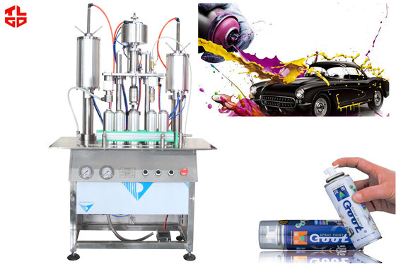 Semi Automatic Acrylic Spray Paint Can Filling Machine 5000-8000cans/Shift
